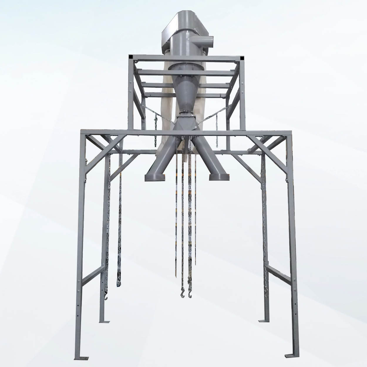 Double Bag Frame with Zerma Cyclone Hopper - Summit Systems Group